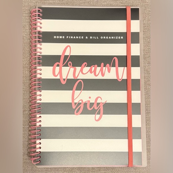 Office | New Dream Big Pink Black Stripe Motivational Finance Bill ...